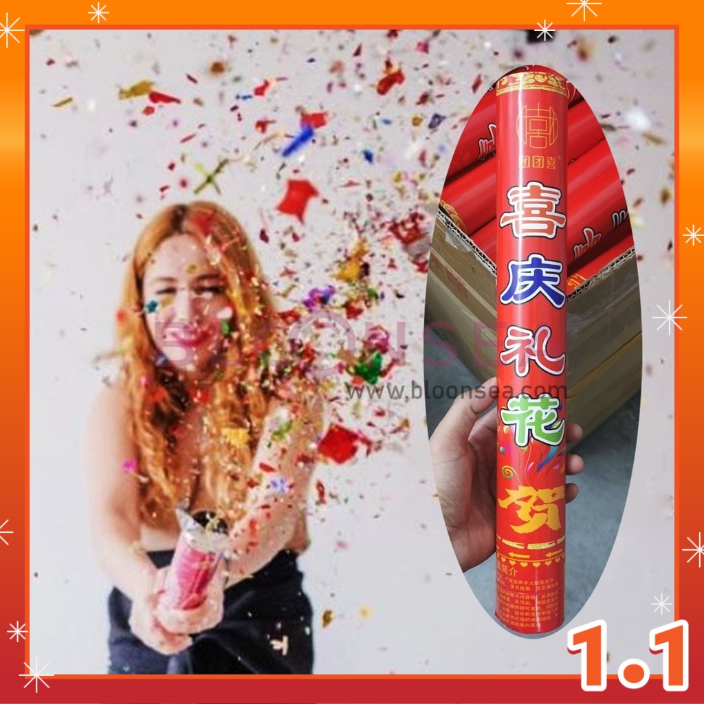 40cm Party Popper Confetti Poppers Launcher Sparkle For Celebrations ...