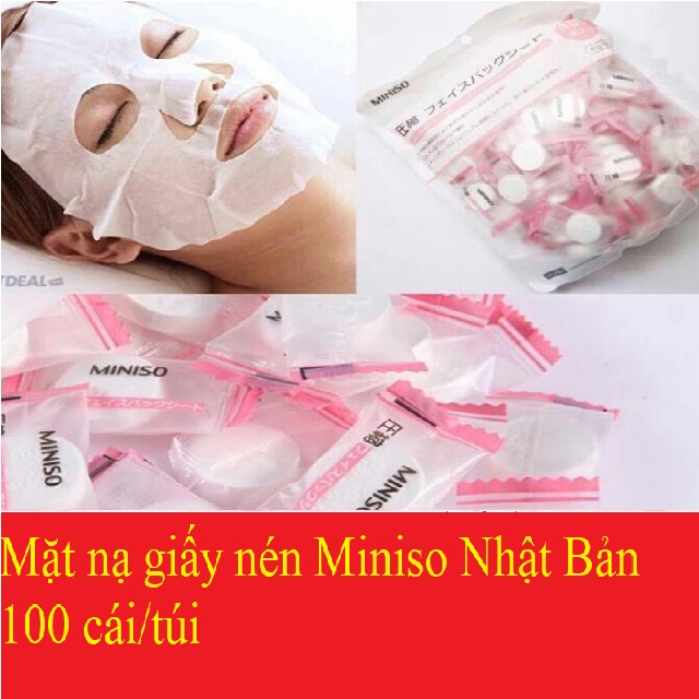 (ODD 1 SET) Japanese Miniso compressed paper mask | Shopee Malaysia
