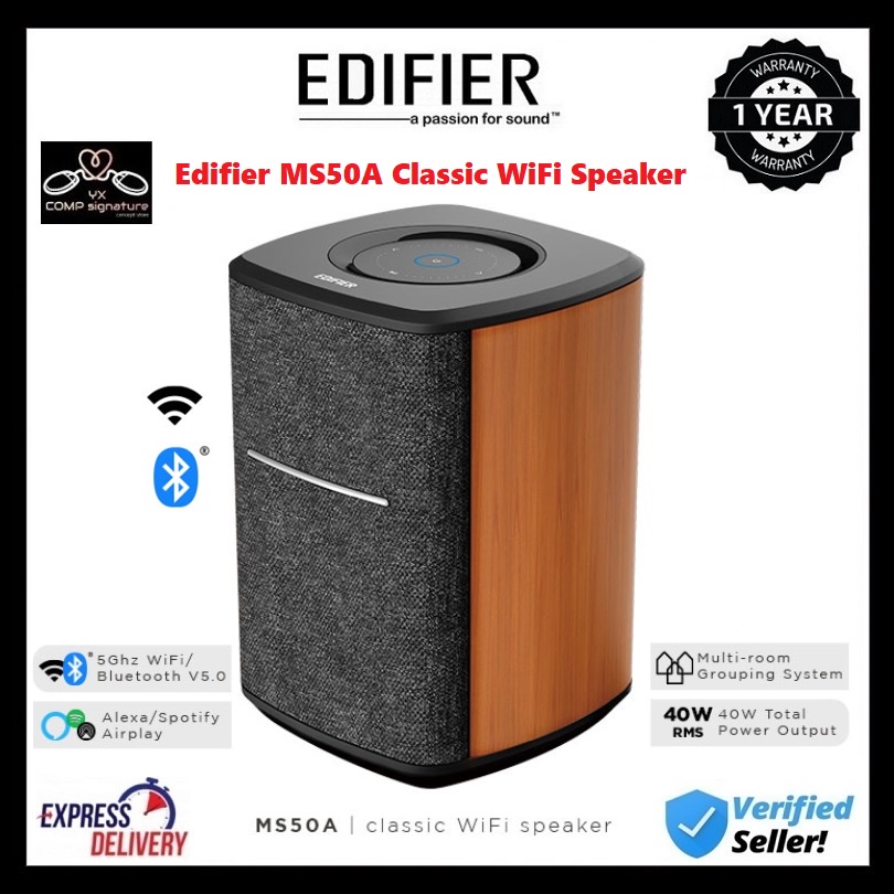 Edifier MS50A Classic WiFi Speaker | Alexa | Amazon Echo | Smart Touch ...