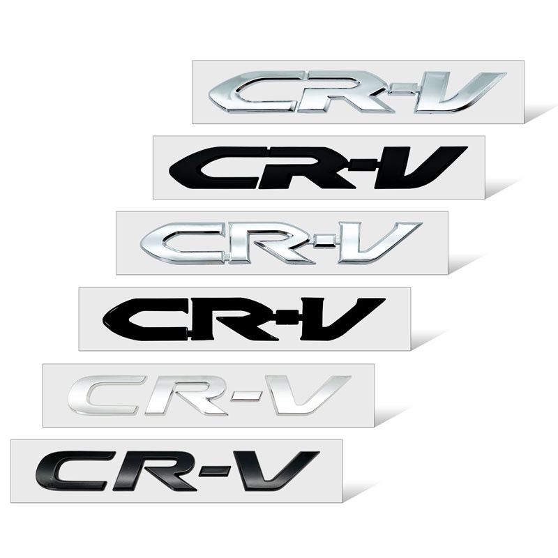 Car-Styling 3D ABS Chrome Silver/Black CRV CR-V Letter Logo Car Hood ...
