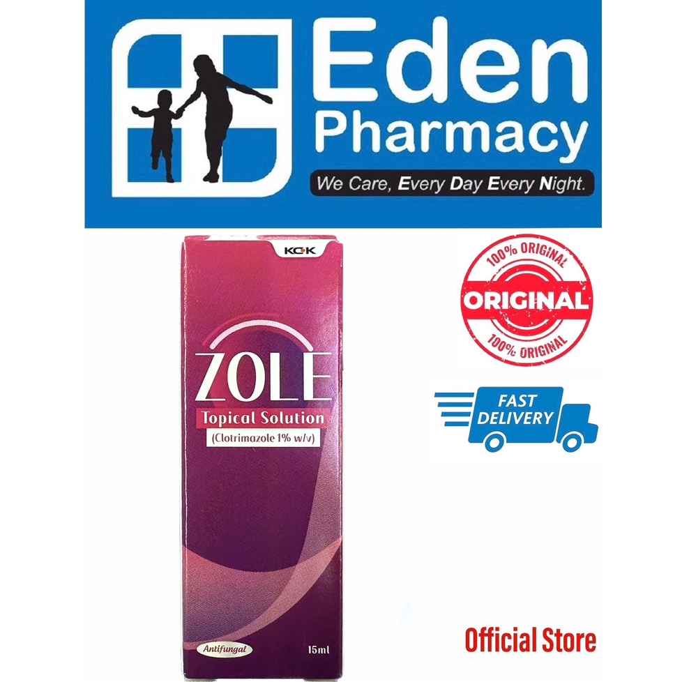 ZOLE Antifungal Toptical Solution (Clotrimazole 1% w/v) 15ml | Shopee ...