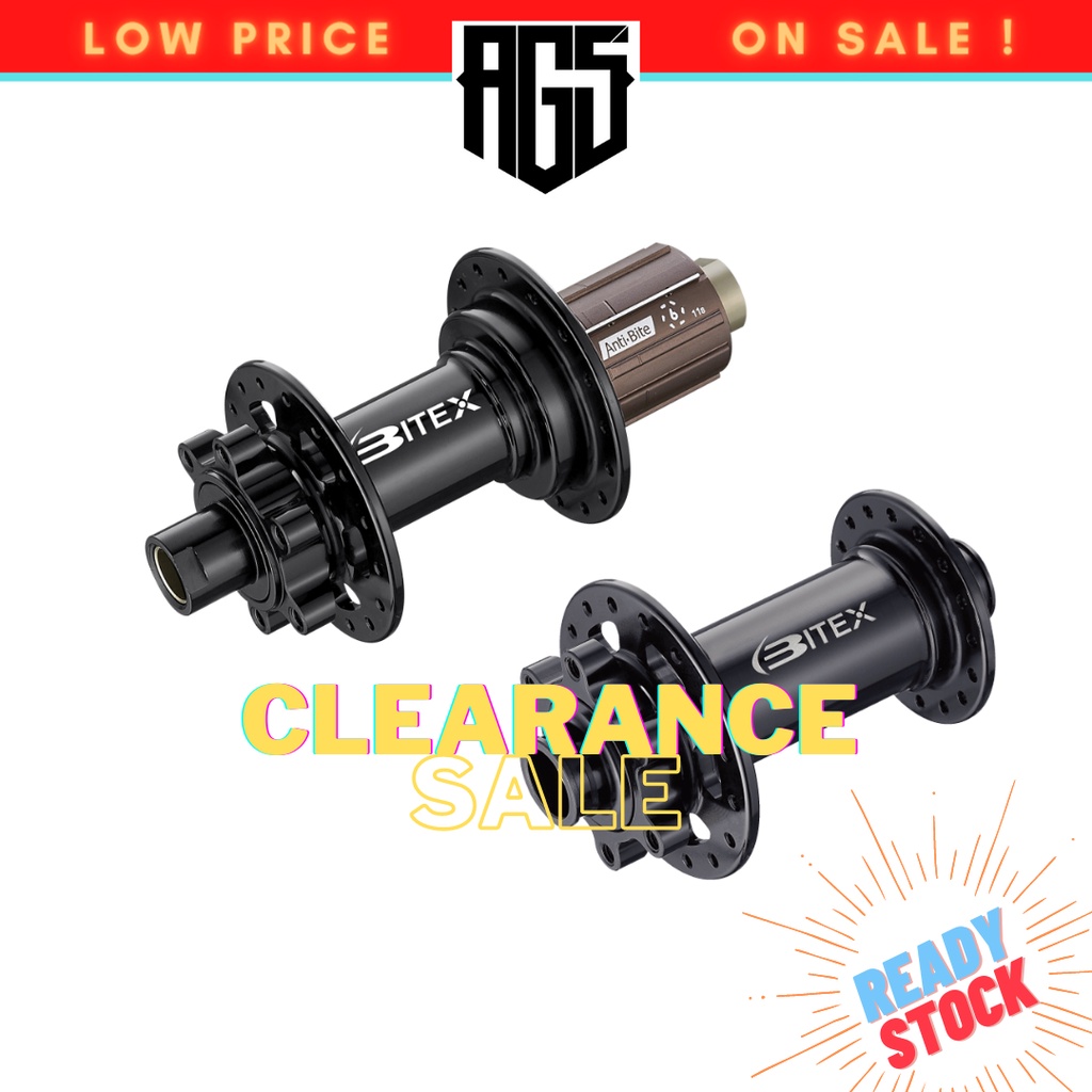 Bitex - MTB Front Hub (15*110mm) Rear Hub (12*148mm) 6 Bolt, 32 Holes ...