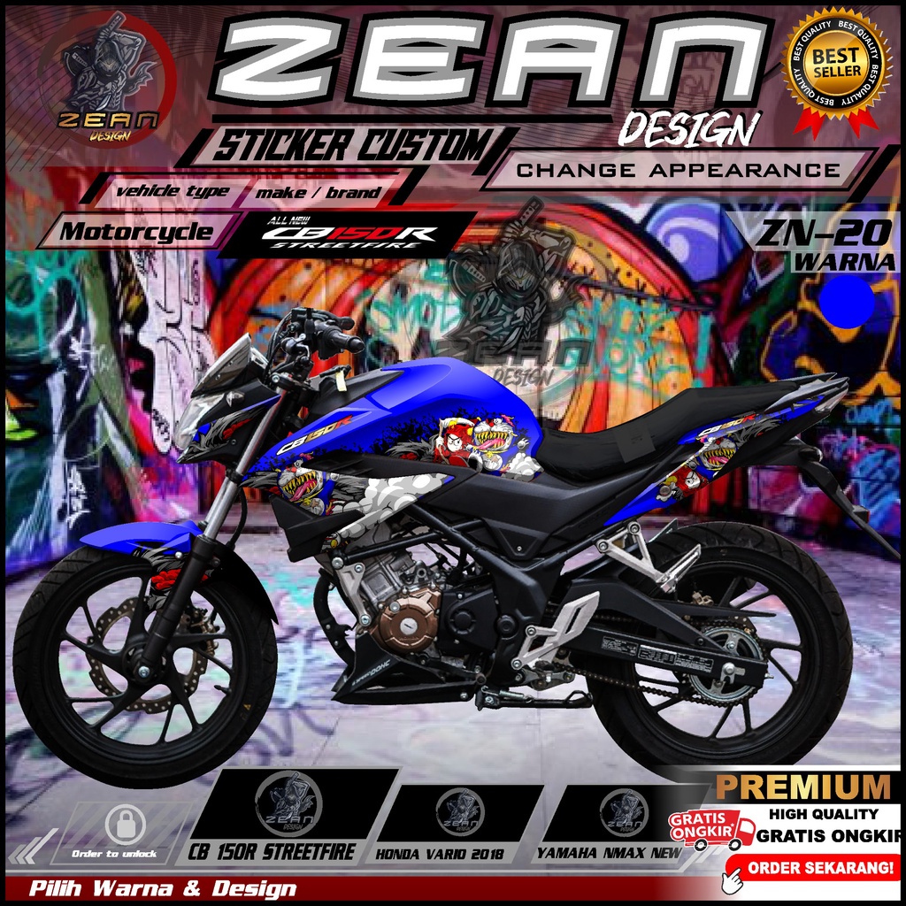 Decal Sticker Striping Motorcycle CB 150R Streetfire Fullbody - Dekal ...