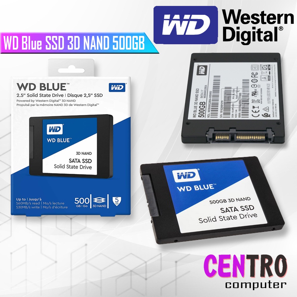 Wd SSD WD BLUE 3D NAND 500GB - WDS500G2B0A SSD Sata | Shopee Malaysia