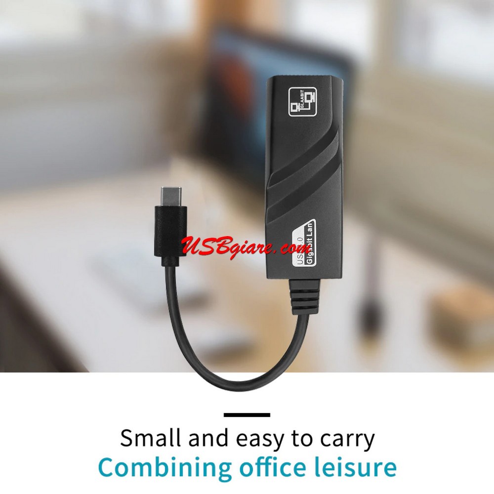 Hub ADAPTER CONVERT TYPE C TO LAN RJ45 GIGABIT 1000MBPS STANDARD ...