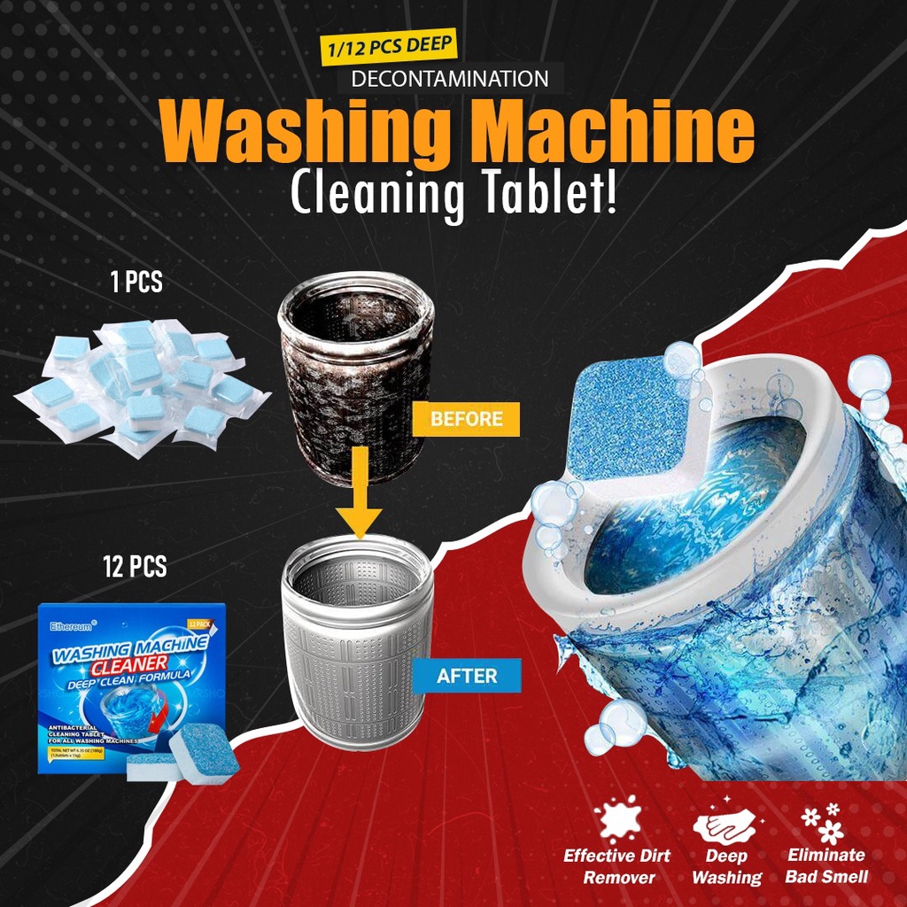 1BOX 12PCWashing Machine Laundry Cleaner Descaling Multifunctional ...