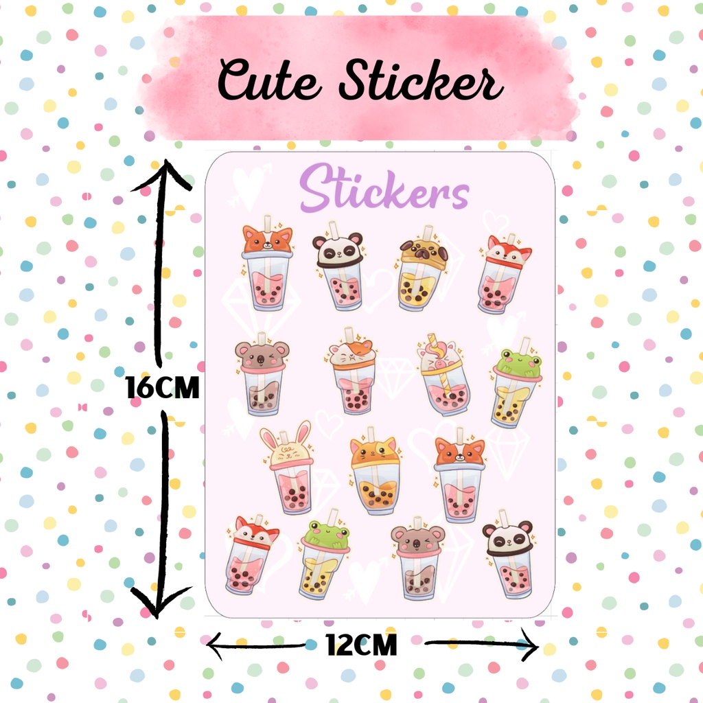 Cute Boba Stickers (Waterproof) | Shopee Malaysia