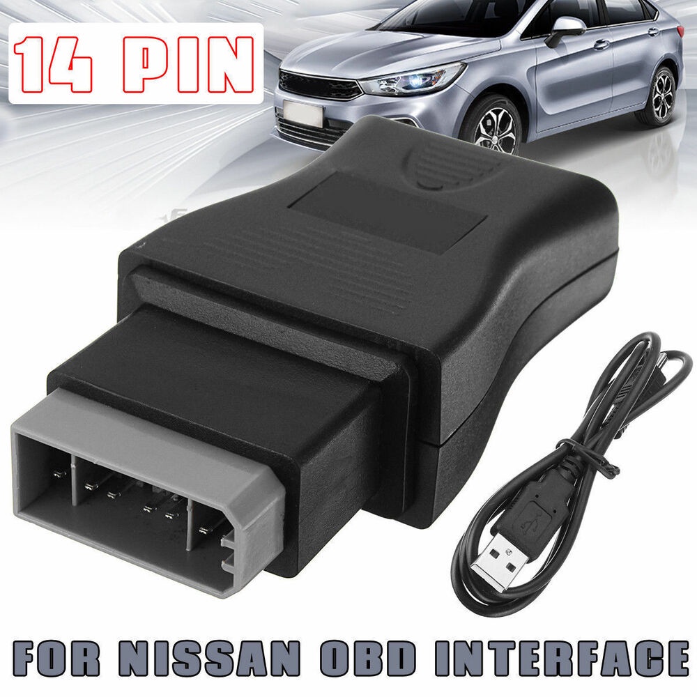 Car Diagnostic OBD Fault Code Cable Tool 14 Pin For Nissan Consult ...