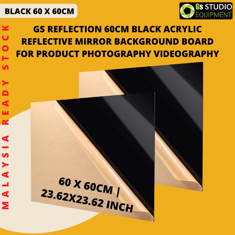 GS Reflection White Black Transparent Acrylic Reflective Mirror ...