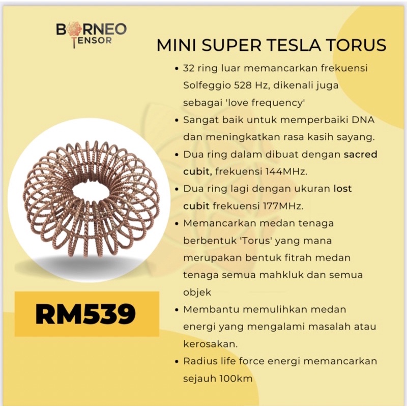 Mini Super Tesla Torus (Tensor Ring Copper ) | Shopee Malaysia