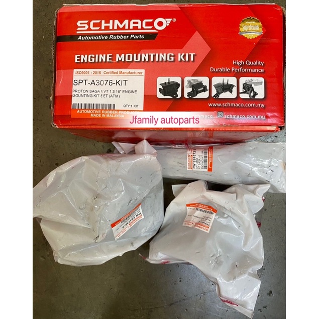 PROTON SAGA VVT 2016+ AUTO ENGINE MOUNTING SET SCHMACO (SPT-A3076-KIT ...