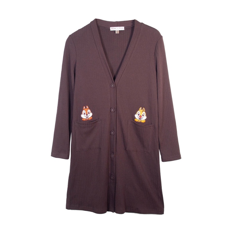 Disney x Lzzie: Chip & Dale Long Cardigan - Brown, Cream and Black ...