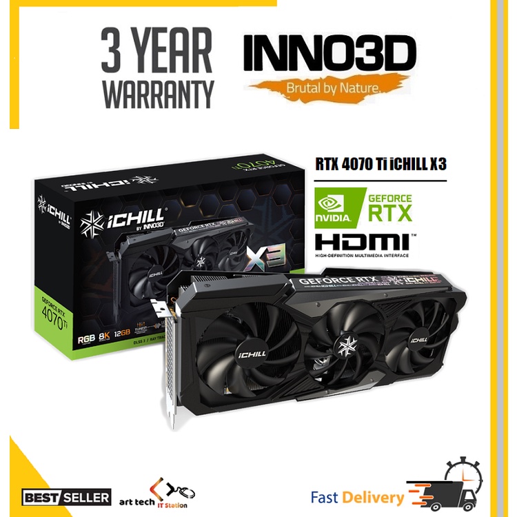 INNO3D GeForce RTX 4070 Ti X3 / RTX 4070 Ti iCHILL X3 | Shopee Malaysia