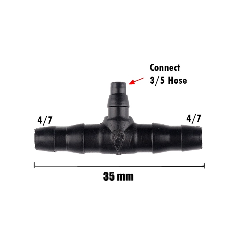 3/5mm 4/7mm Connector Micro Tee / Elbow / Joiner / Valve Irrigation ...