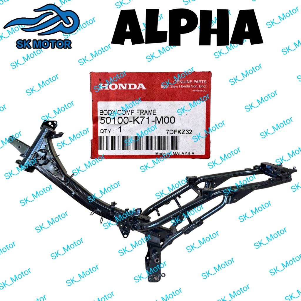 Honda WAVE 110 ALPHA V1 V2 Fi Original Frame Body Frame Chassis Tulang Body Badan Comp Badan ...