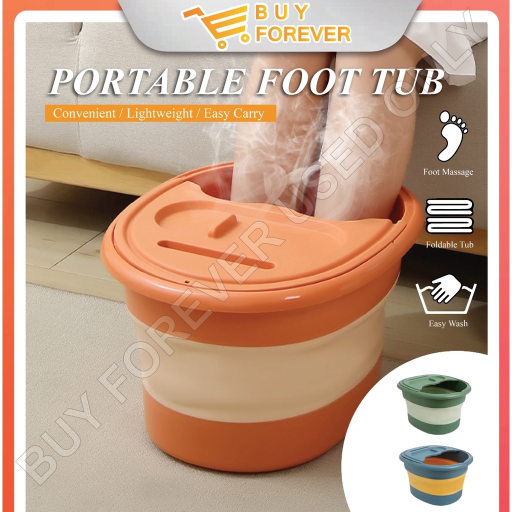 Foot bath bucket foldable household calf foot washing artifact massage ...