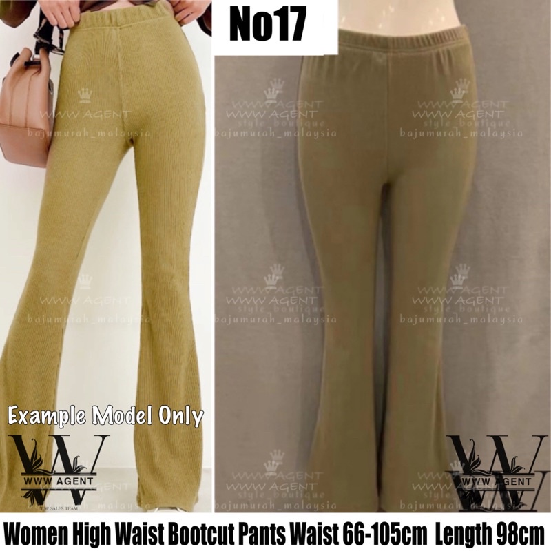 New Design🔥Women High Waist Bootcut Pants Flare Wide Leg Trousers Bell ...