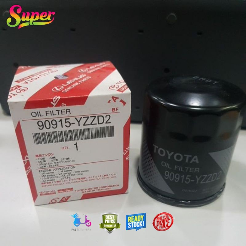 OIL FILTER TOYOTA D2 (90915-YZZD2) FOR TOYOTA HILUX INNOVA FORTUNER ...