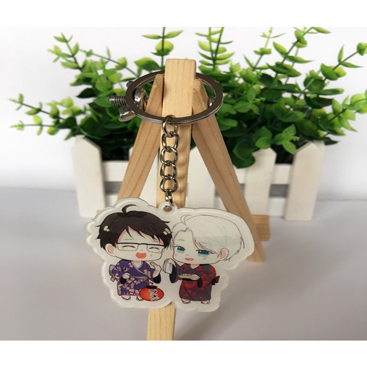 Yuri!! Trendy Anime Victor Katsuki Yuri Plisetsky Acrylic Keychain ...