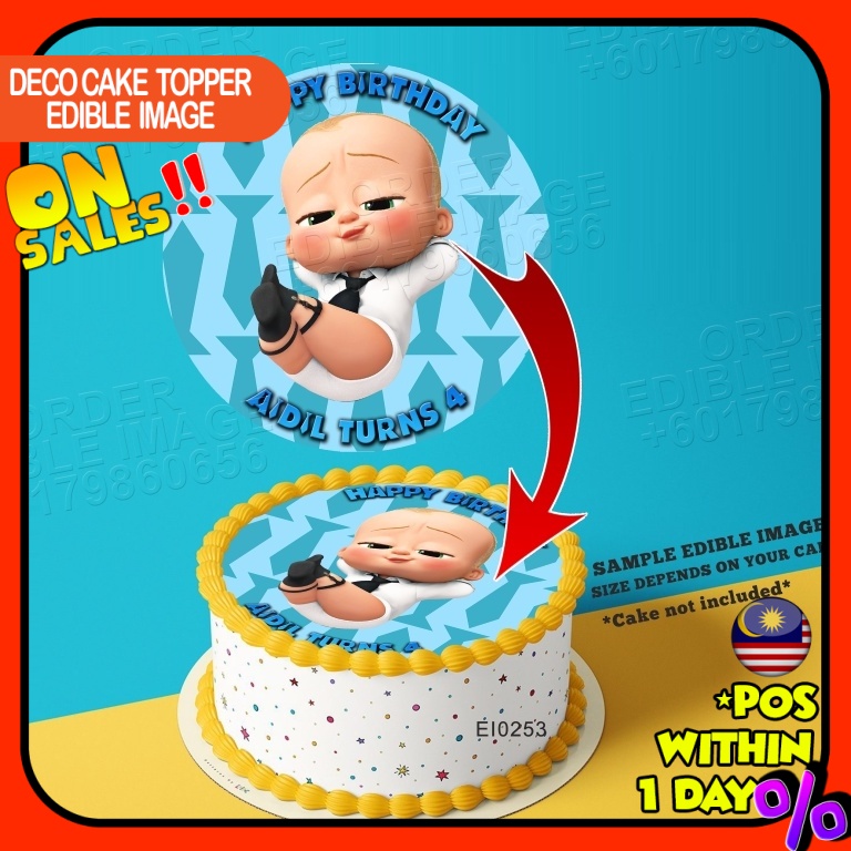 Printing EI Baby Boss Edible Image Print Cake Photo Icing Paper ...