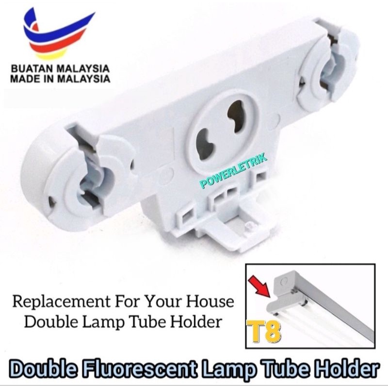 SINGLE DOUBLE T8 LED FITTING TUBE HOLDER /T8 FLOURESCENT LAMP TUBE ...