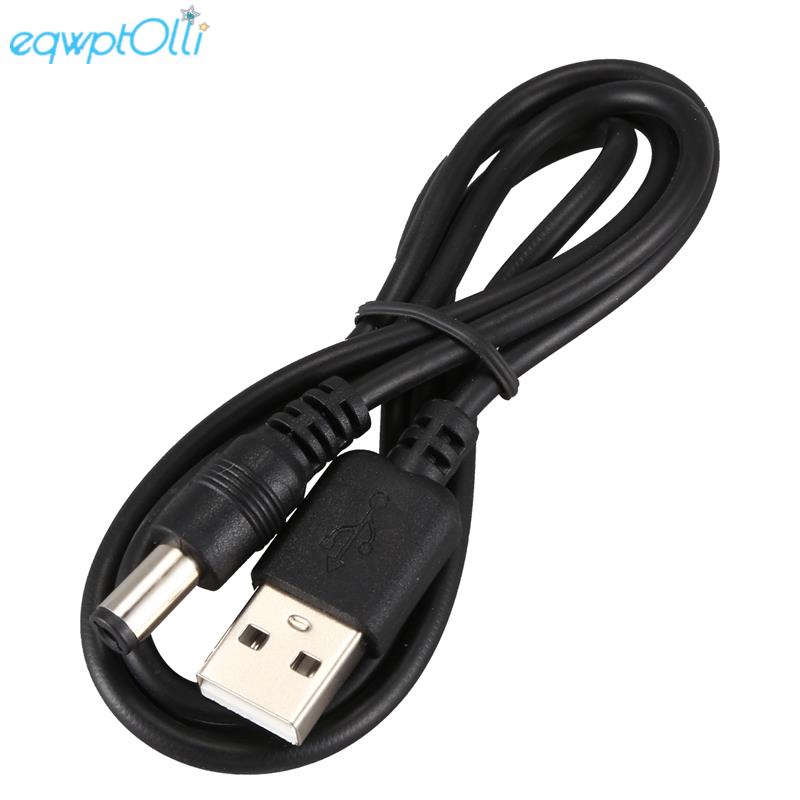 USB Cable 5.5mm / 2.1mm 5V DC Barrel Jack Power Cable (Black, 75cm ...