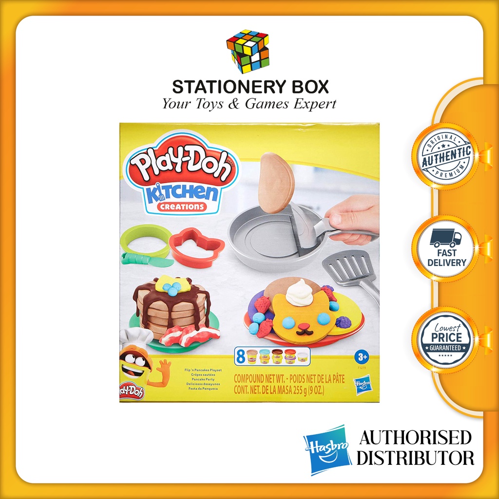 ORIGINAL - Hasbro Play-Doh Flip N Pancakes Play Food Set, for Kids 3 ...