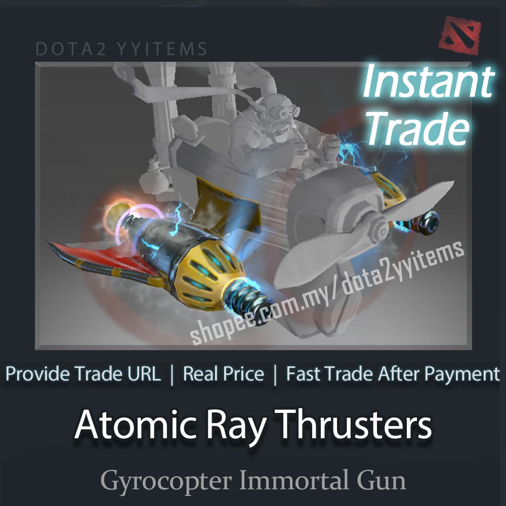 DOTA2 Gyrocopter (Gyro) Atomic Ray Thrusters “Immortal” 刀塔2 矮人直升机 TI5 ...