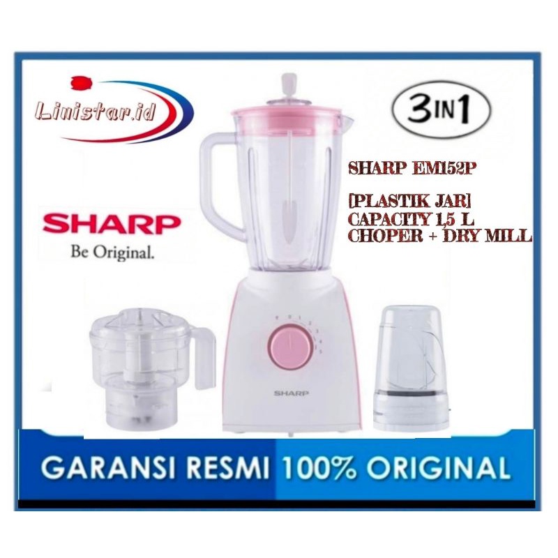 Blender SHARP EM152P+DRY MILL/SHARP Plastic BLENDER 1.5 LITER/SHARP ...