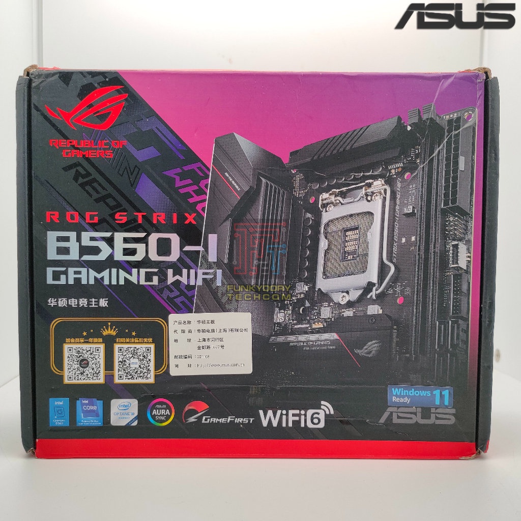 Asus ROG STRIX B560-I GAMING WIFI Mini ITX LGA1200 Motherboard | Shopee ...