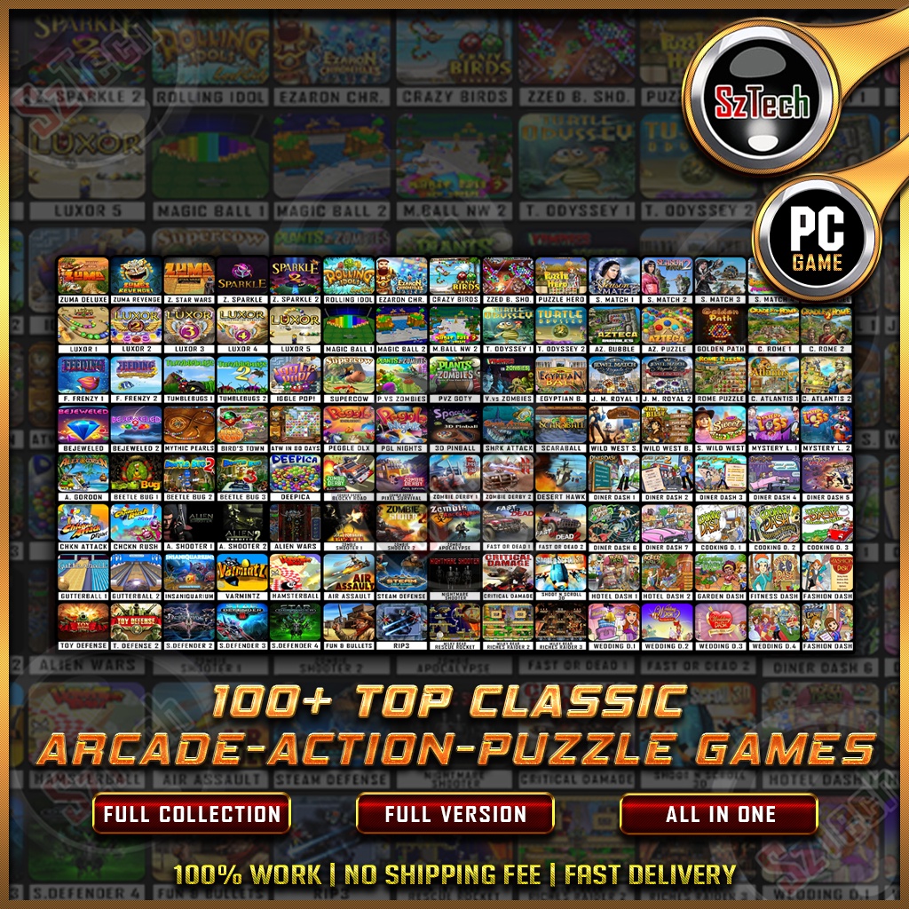 [PC/LAPTOP GAME] Zuma Deluxe🔥Luxor🔥Feeding Frenzy🔥Tumblebugs🔥Plants vs ...