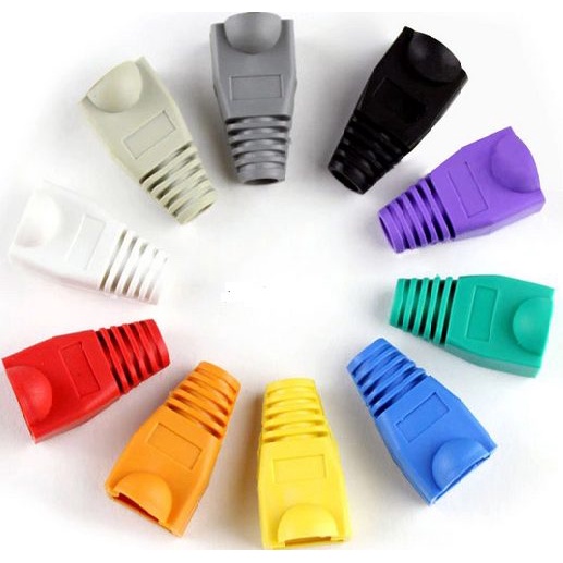 Rj45 Black / White / Blue / Green / Gray cat5, cat6 (Pack Of 100 Heads ...