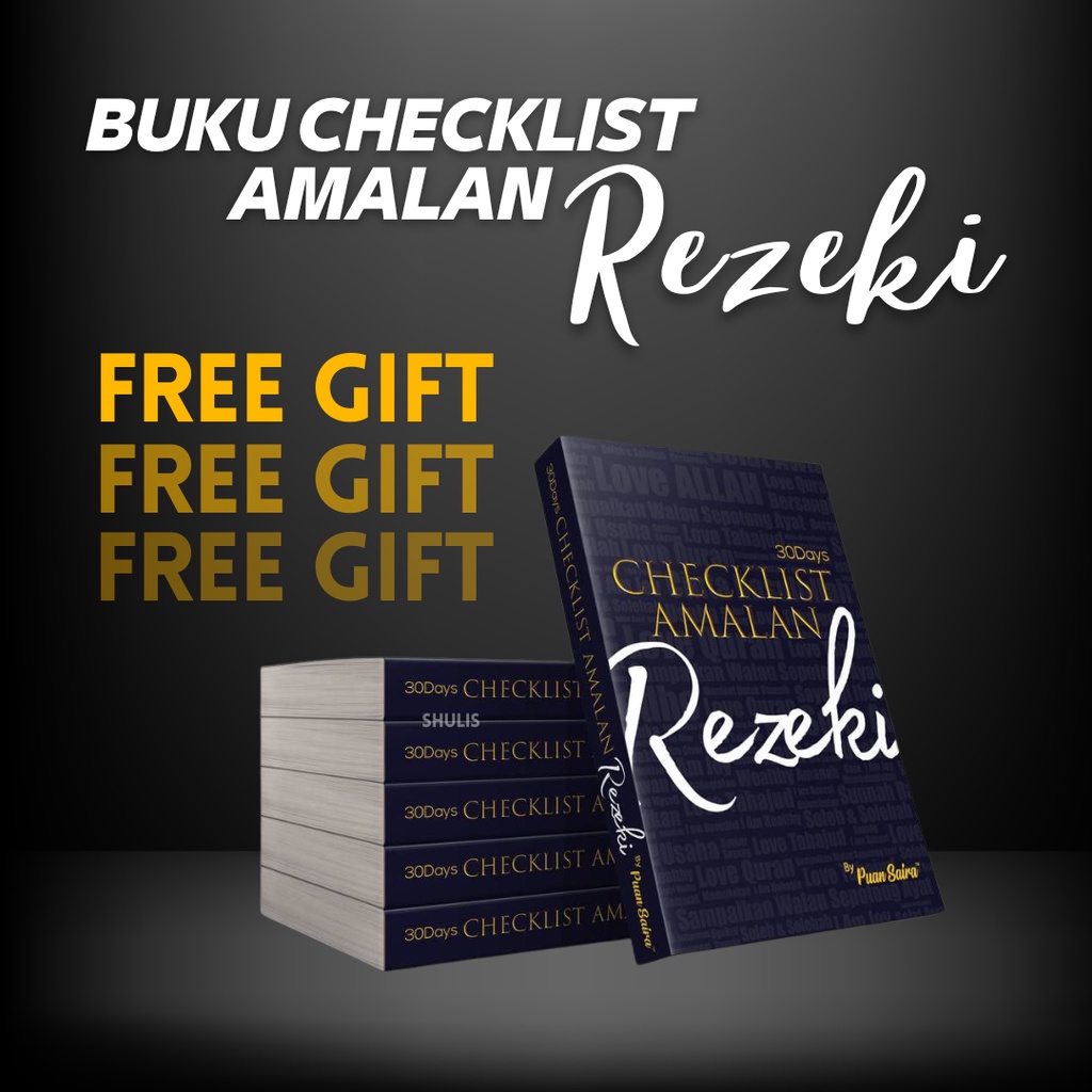 BUKU CHECKLIST AMALAN REZEKI BY PUAN SAIRA | Shopee Malaysia BUKU CHECKLIST AMALAN REZEKI BY PUAN SAIRA | Shopee Malaysia
