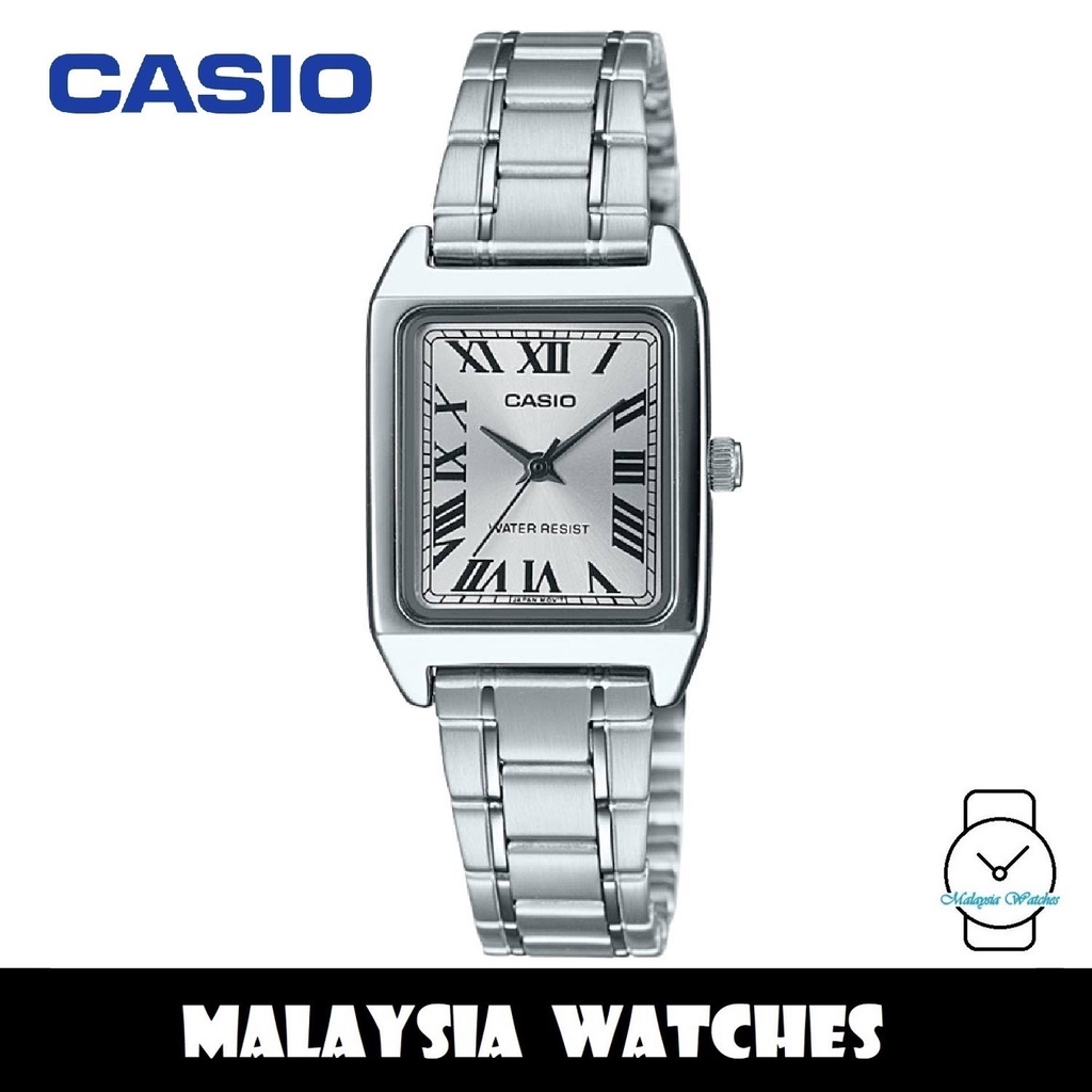 (100% Original) Casio LTP-V007D-7B Quartz Analog Chrome Plated Case Stainless Steel Women's ...