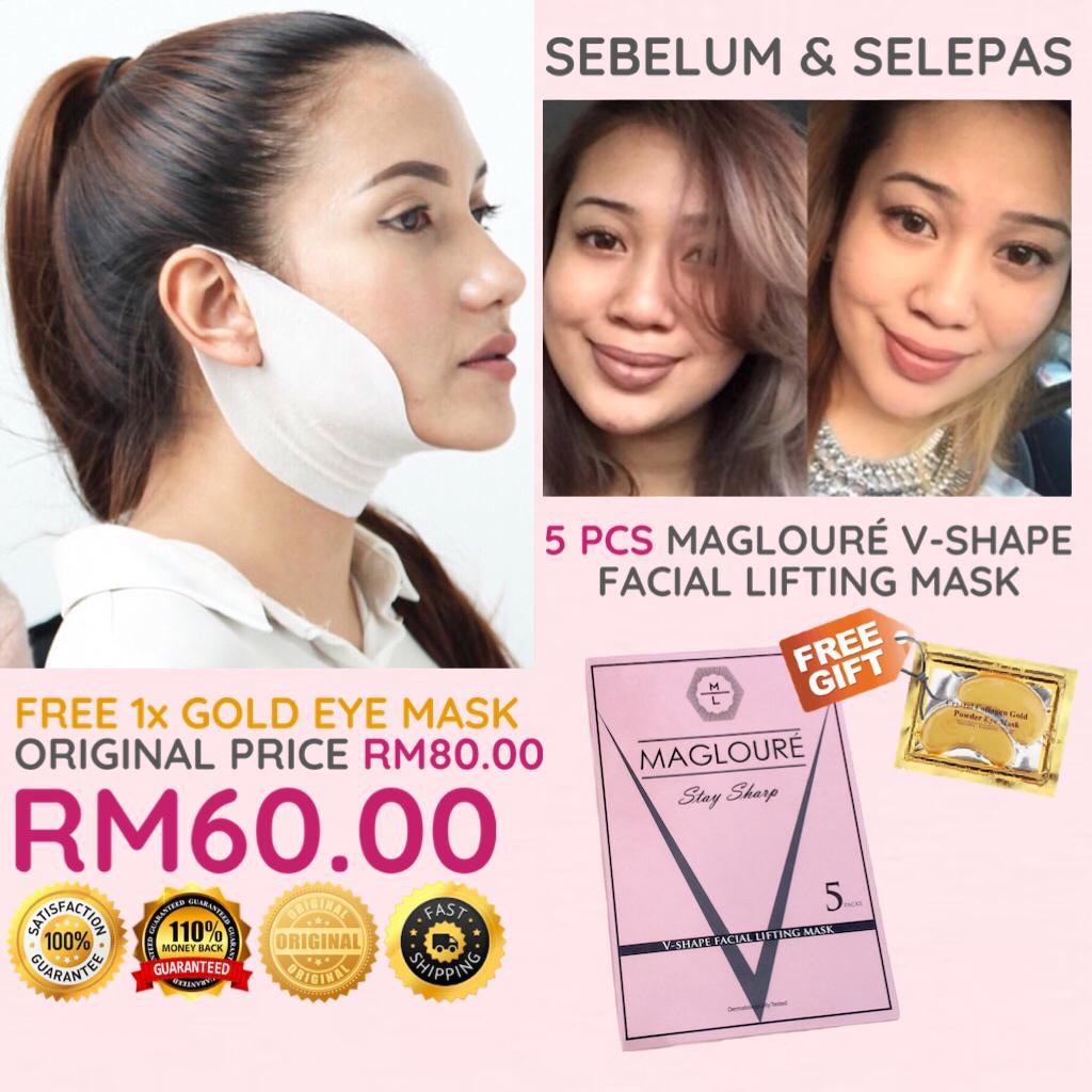 5 Pcs Magloure V Shape Facial Lifting Mask Double Chin Removal Face ...