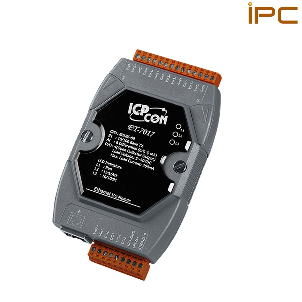 ICPDAS ET-7017 Ethernet I/O Module with 8-ch AI and 4-ch DO | Shopee Malaysia