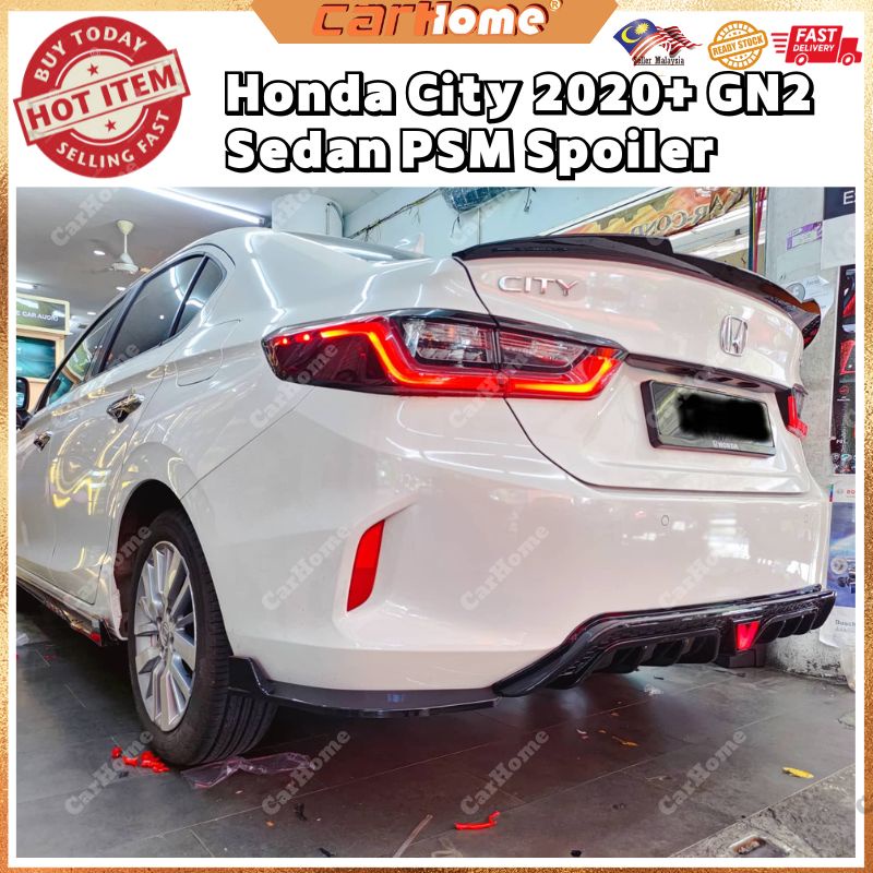 HONDA City GN2 2020 Spoiler PSM / PSM Ducktail RS Spoiler with Glossy Black | Shopee Malaysia