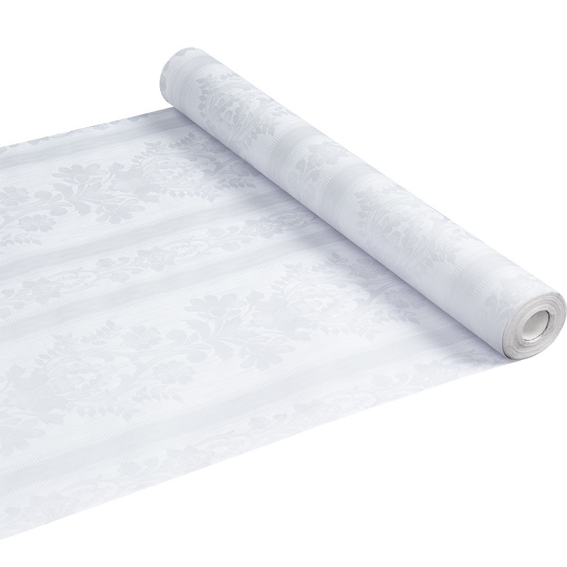 PUTIH Elegant White Emboss Wall Wallpaper 45cm x 10m, Elegant White ...