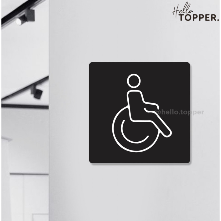 Sign Icon Acrylic Signage Label Acrylic Sign Board - Disability ...