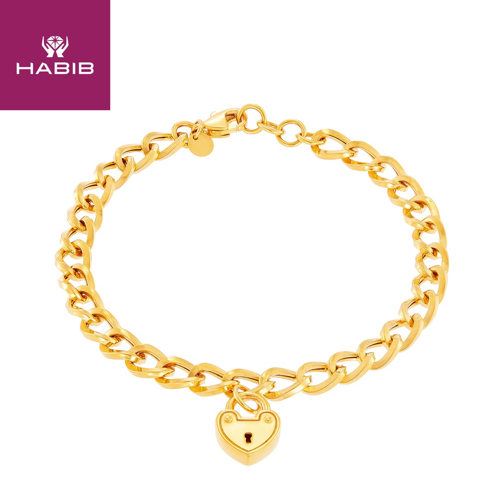 HABIB Oro Italia 916 Yellow Gold Bracelet GW40510622 | Shopee Malaysia