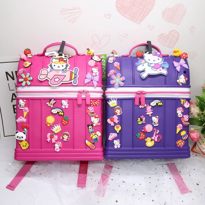 crocs bag Children's School Hole Backpack DIY Available jibbizt ...