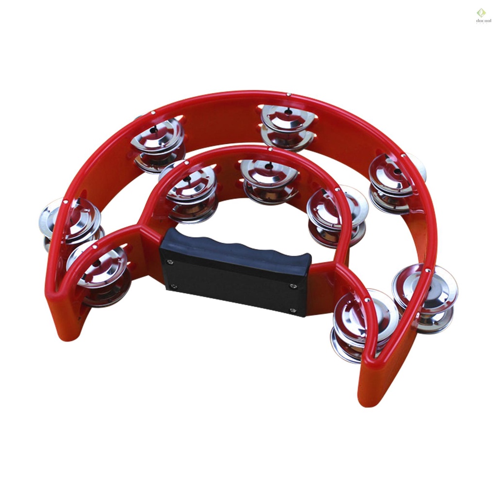 {Doc} Double Row Handheld Tambourine Metal Jingles Hand Held Plastic ...