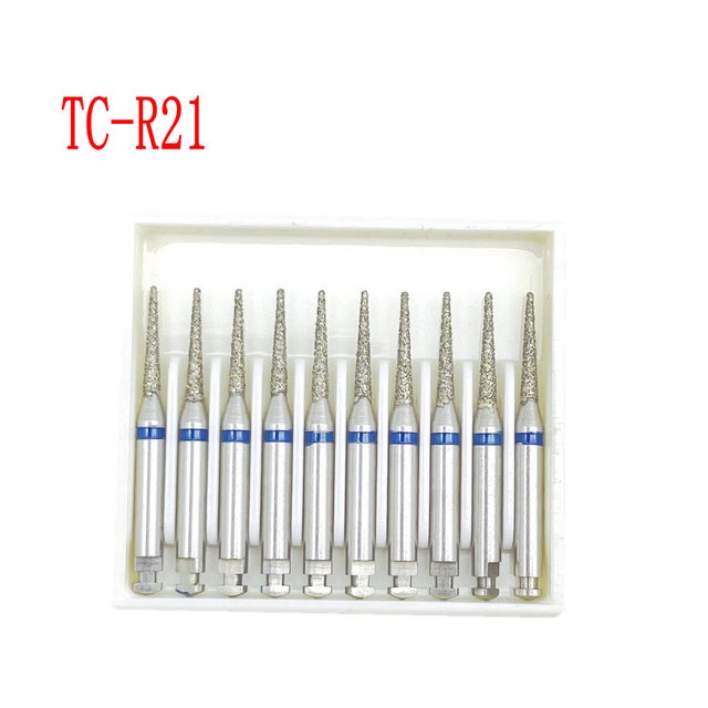 10Pcs Low Speed Dental Diamond Burs Dental Bur Files For RA 2.35mm ...
