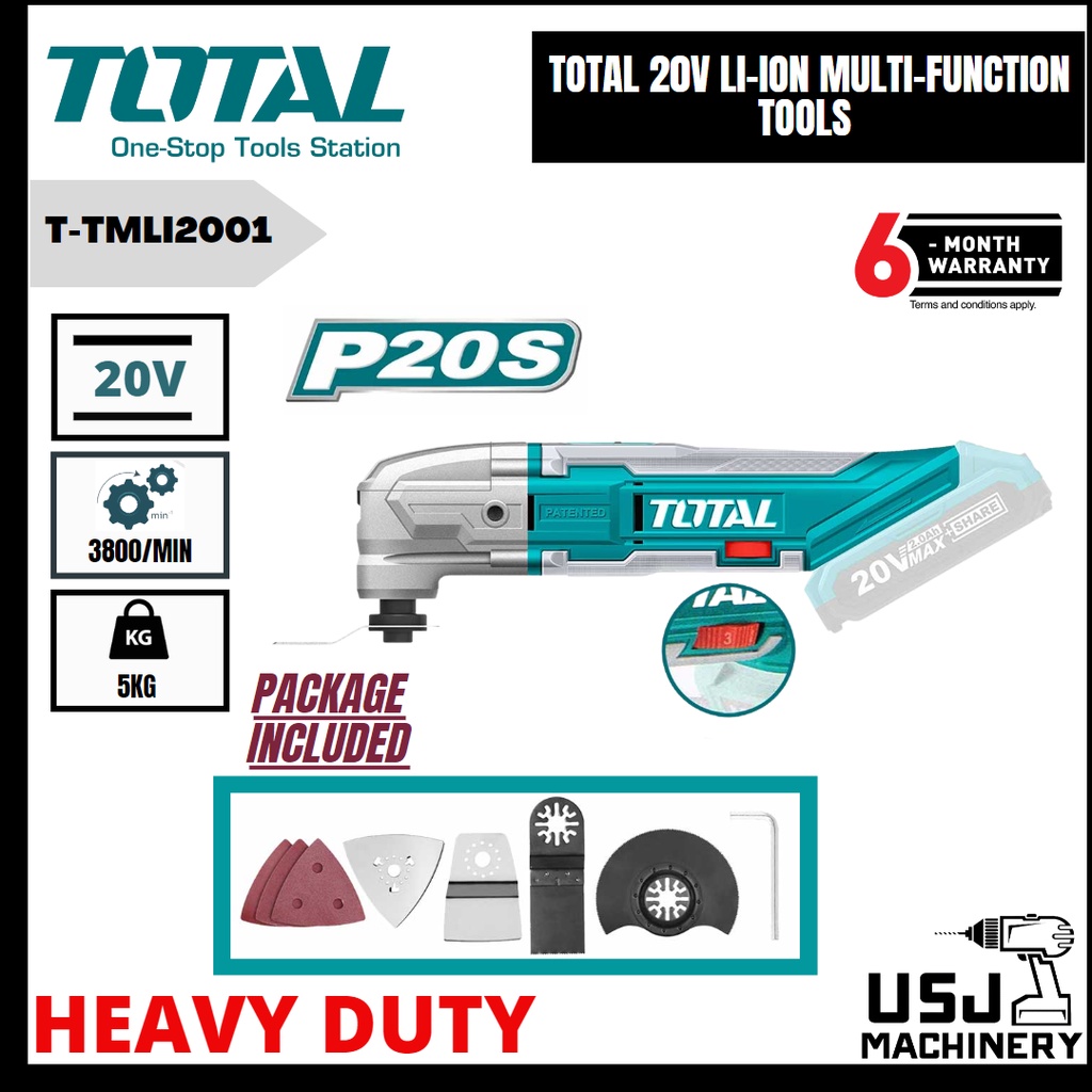 Total 20V Li-ion Multi-Function Tools T-TMLI2001 | 6 Months Warranty | Shopee Malaysia