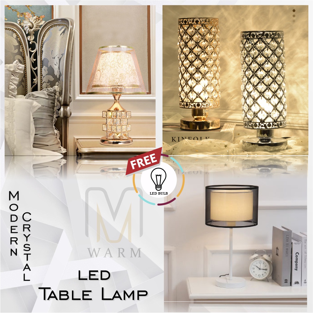 Ready Stock ~ Modern Table Lamp Lampu Meja LED/ Crystal Gift for ...