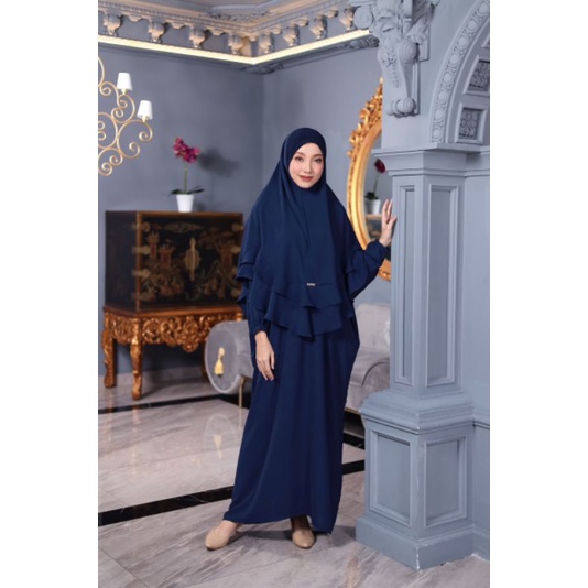 Set Khimar Labuh Dan Jubah Longgar Yang Ironless Dan Sejuk Menjadi ...