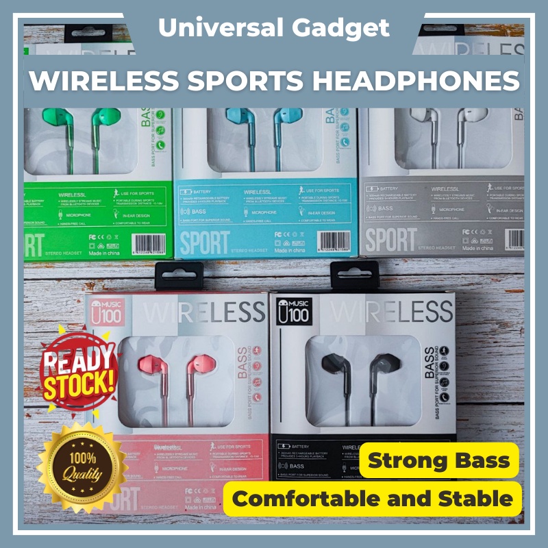 UNIVERSAL GADGET Sport Bass Extra Stereo Wireless Headset Wireless ...