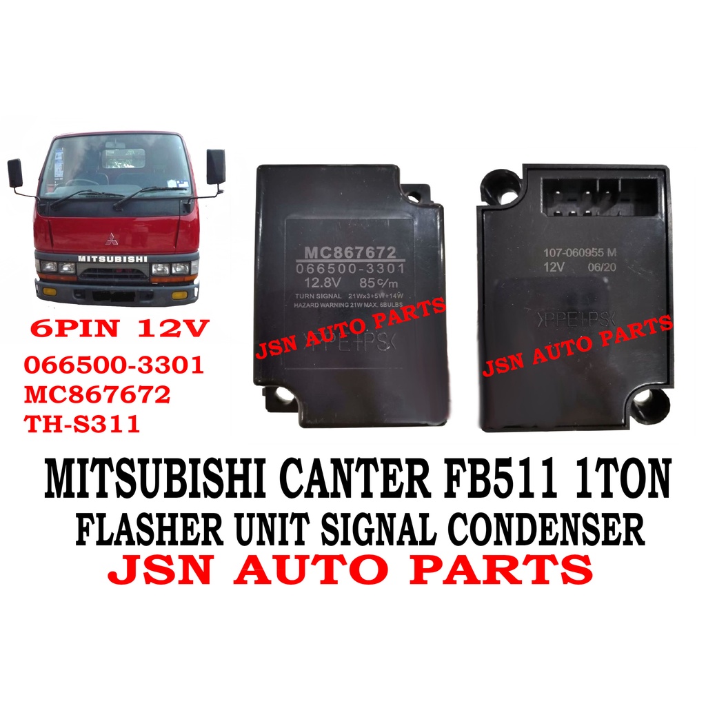 FLASHER UNIT 6PIN 12V 24V MITSUBISHI CANTER SIGNAL CONDENSER SIGNAL ...