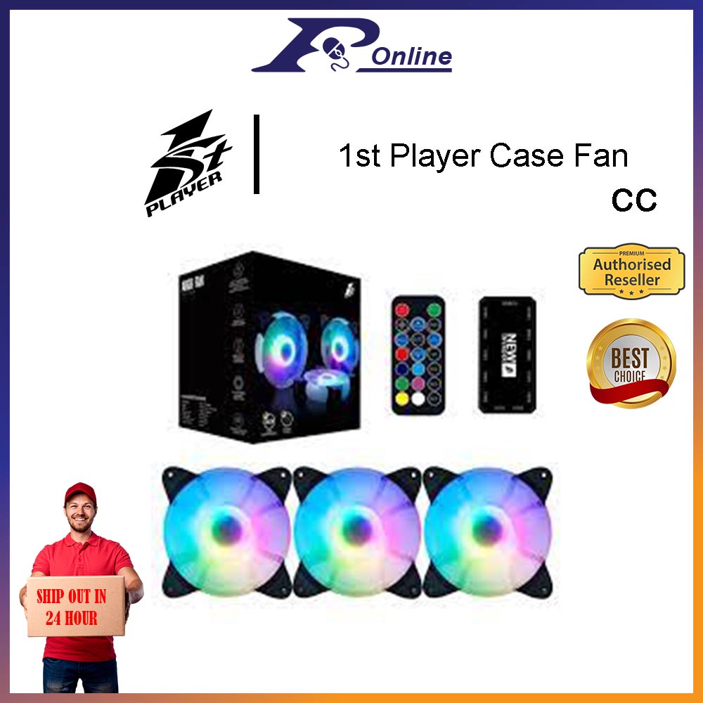 1st Player CC ARGB RGB 3-in-1 Combo Pack Case Fan | 3x RGB LED PC Dual ...