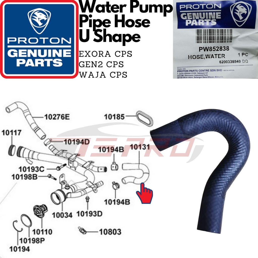 [Price for 1hose] Proton Exora CPS Gen2 CPS Waja CPS Genuine Water Pump ...